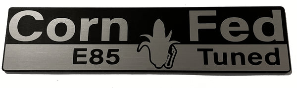 Corn Fed E85 Ethanol Tuned Husk Emblem 5.5in x 1.25in Stick-On – 24 Designs