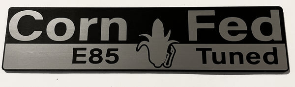 Corn Fed E85 Ethanol Tuned Husk Emblem 5.5in x 1.25in Stick-On – 24 Designs